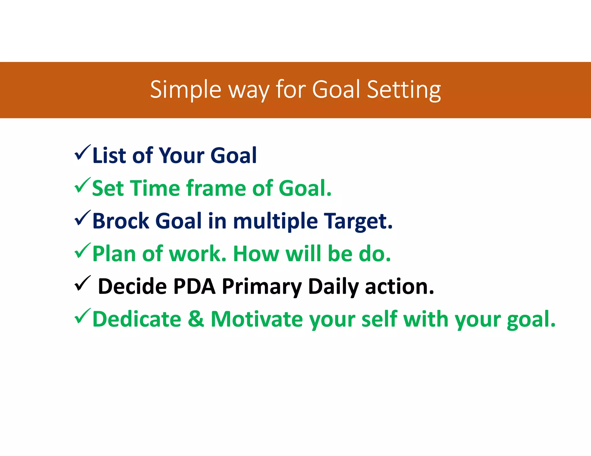 Goal setting | PPT