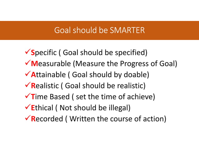 Goal setting | PPT