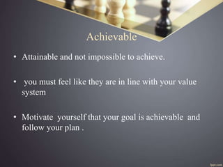 GOAL SETTING THEORY OF MOTIVATION AND SMART GOALS | PPTX