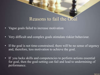 GOAL SETTING THEORY OF MOTIVATION AND SMART GOALS | PPTX