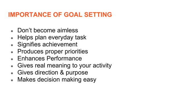 Goal setting | PPT