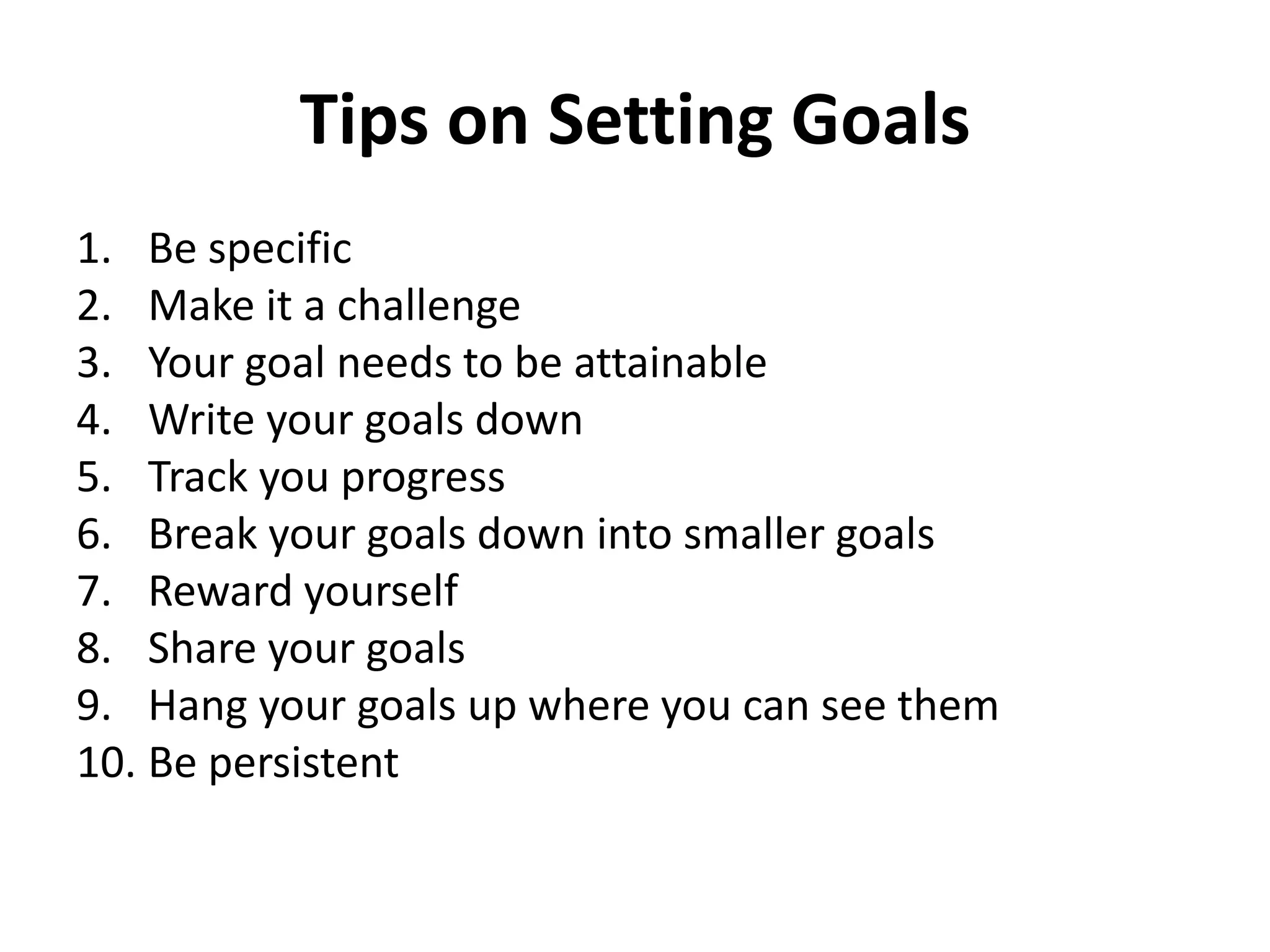 The importance of SMART Goal Setting .ppt