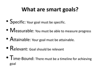 The importance of SMART Goal Setting .ppt
