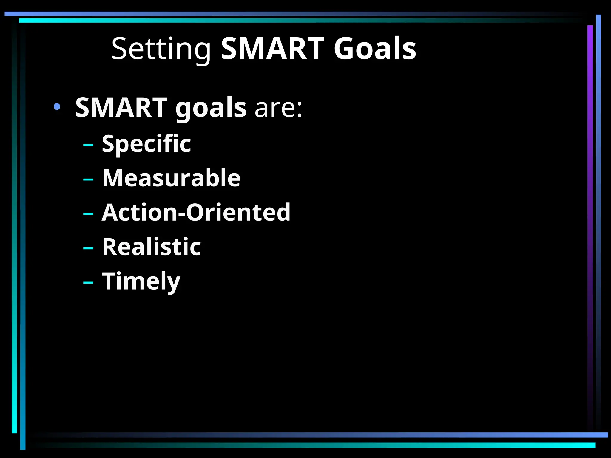 Goal_Setting Power Point Presentation for students | PPT