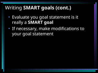 Goal_Setting Power Point Presentation for students | PPT