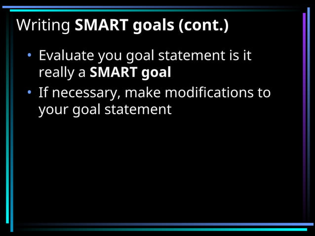 Goal_Setting Power Point Presentation for students | PPT