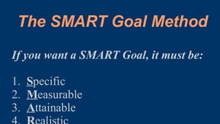 GOAL SETTING and its components tha can help you | PPTX