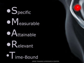 Goal setting - ARISE TRAINING & RESEARCH CENTER | PPSX
