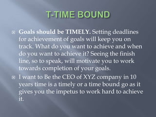 Goal setting-How to Set SMART GOALS | PPTX