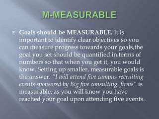 Goal setting-How to Set SMART GOALS | PPTX