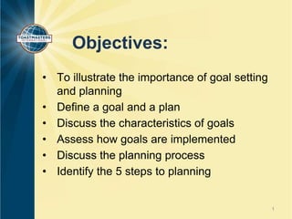 Goal setting and planning | PPTX