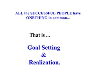 Goal setting ( SMART ) and Realization by Duraisamy R Shrishti ...