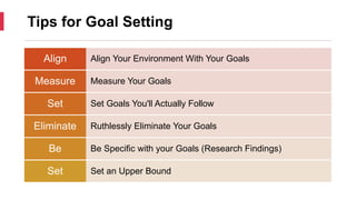 Goal Setting and Strategic Planning | PPT