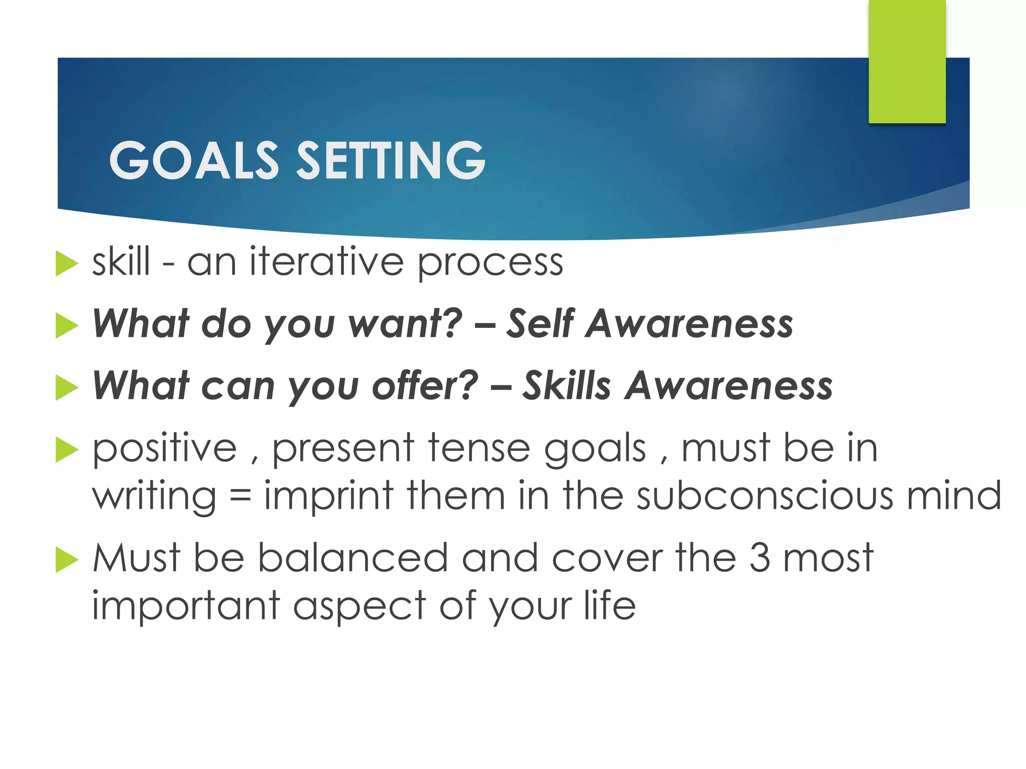 Goals setting and career plan design | PPTX