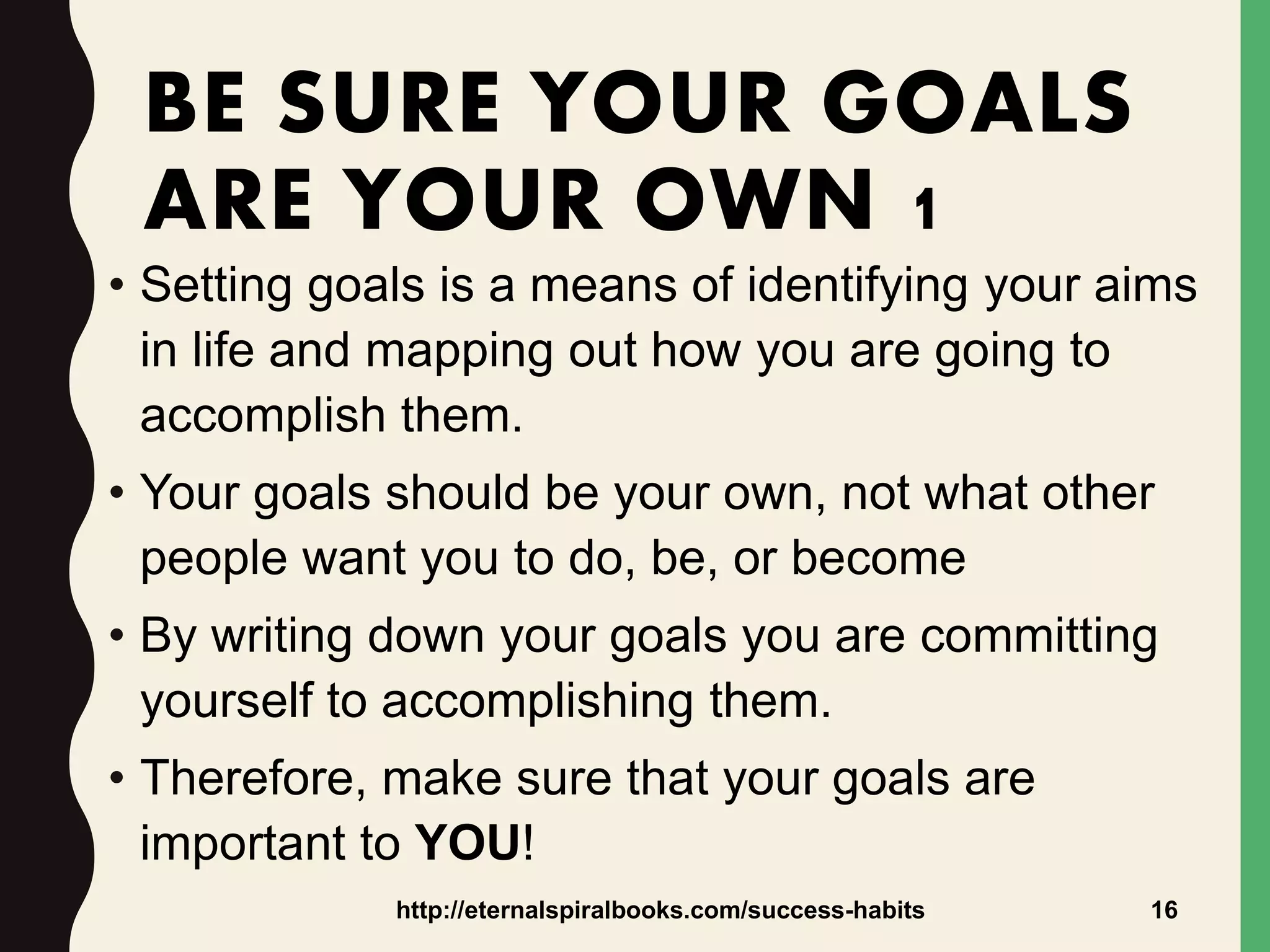 Effective Goal Setting - Why You Should Use Goal Setting | PPTX