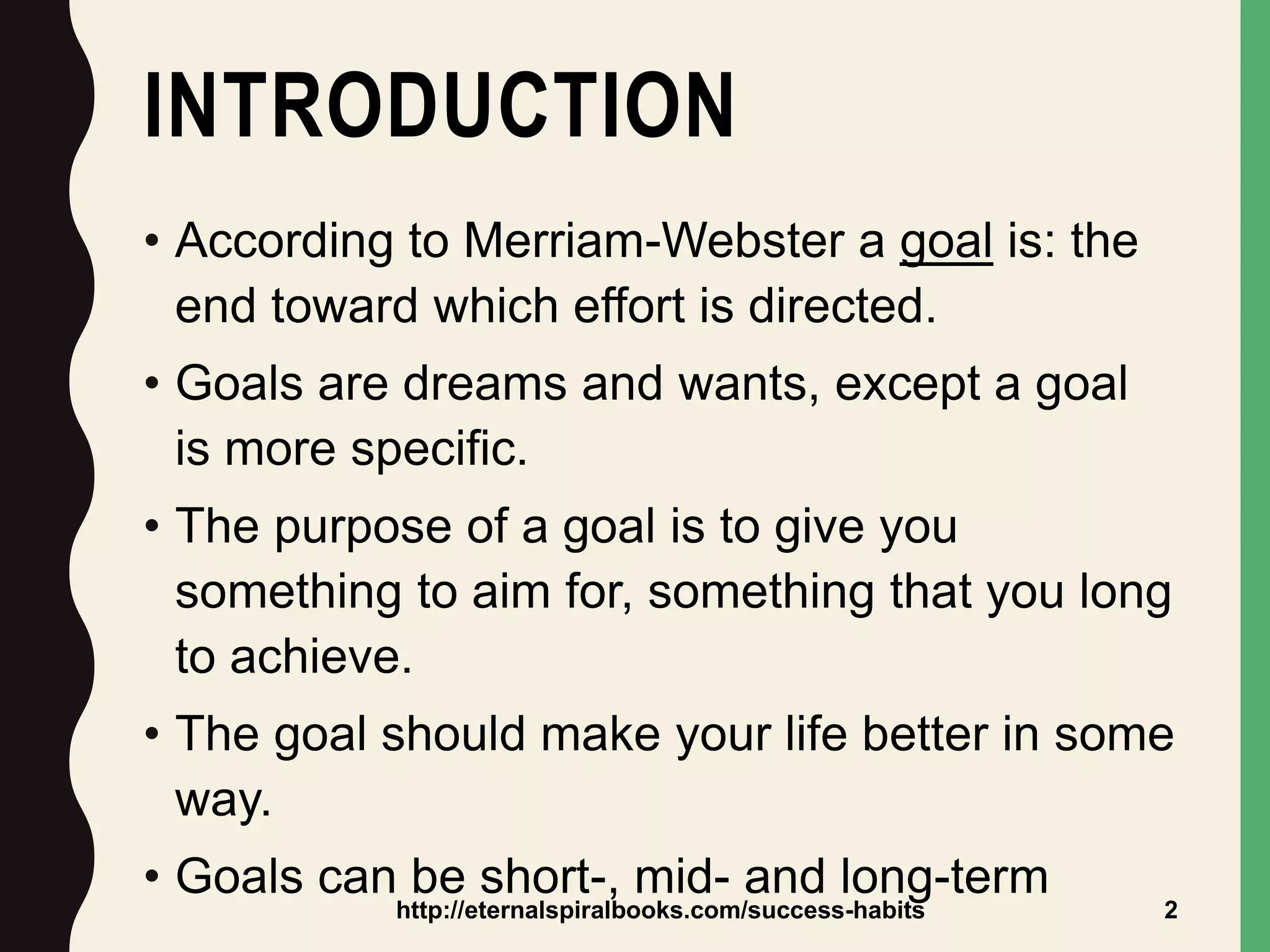 Effective Goal Setting - Why You Should Use Goal Setting | PPTX