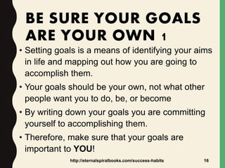 Effective Goal Setting - Why You Should Use Goal Setting | PPTX