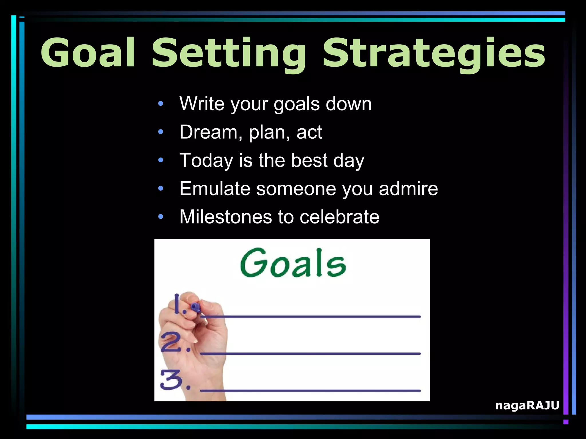 Goal Setting for Students | PPT