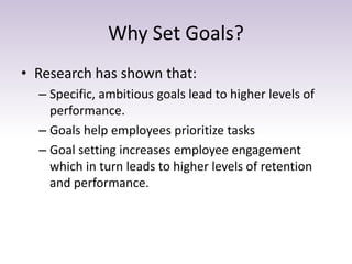 Goal Setting for Managers | PPTX