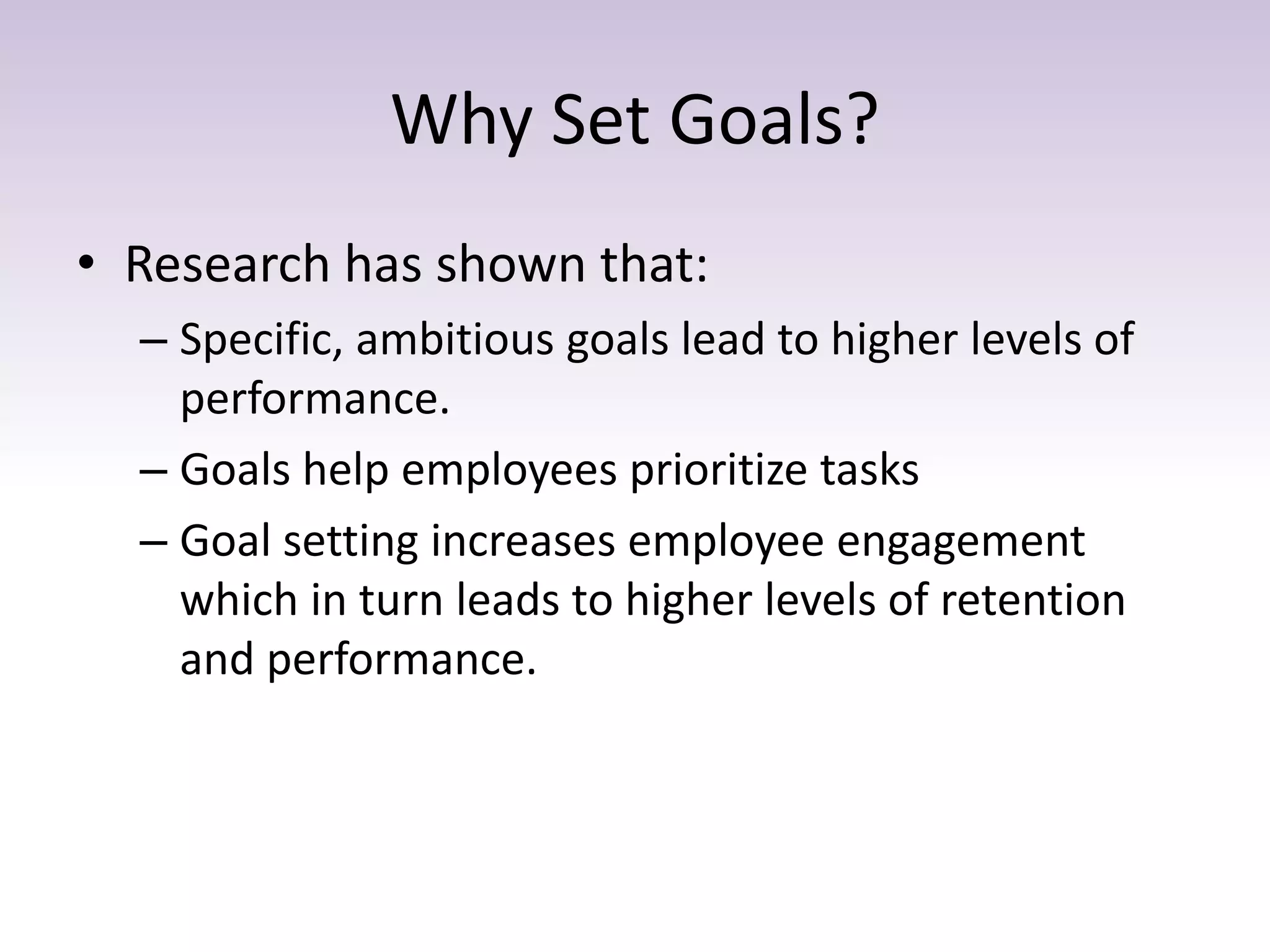 Goal setting for managers | PPTX