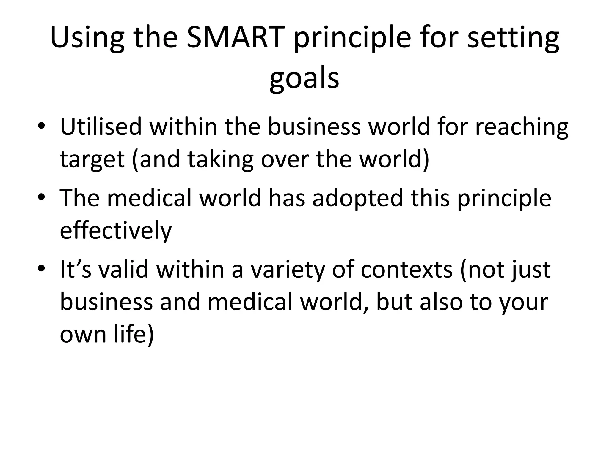 Goal setting in clinical practice | PPTX