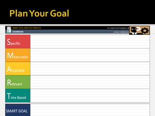 Goal setting / S.M.A.R.T Goal Setting easy steps | PPTX