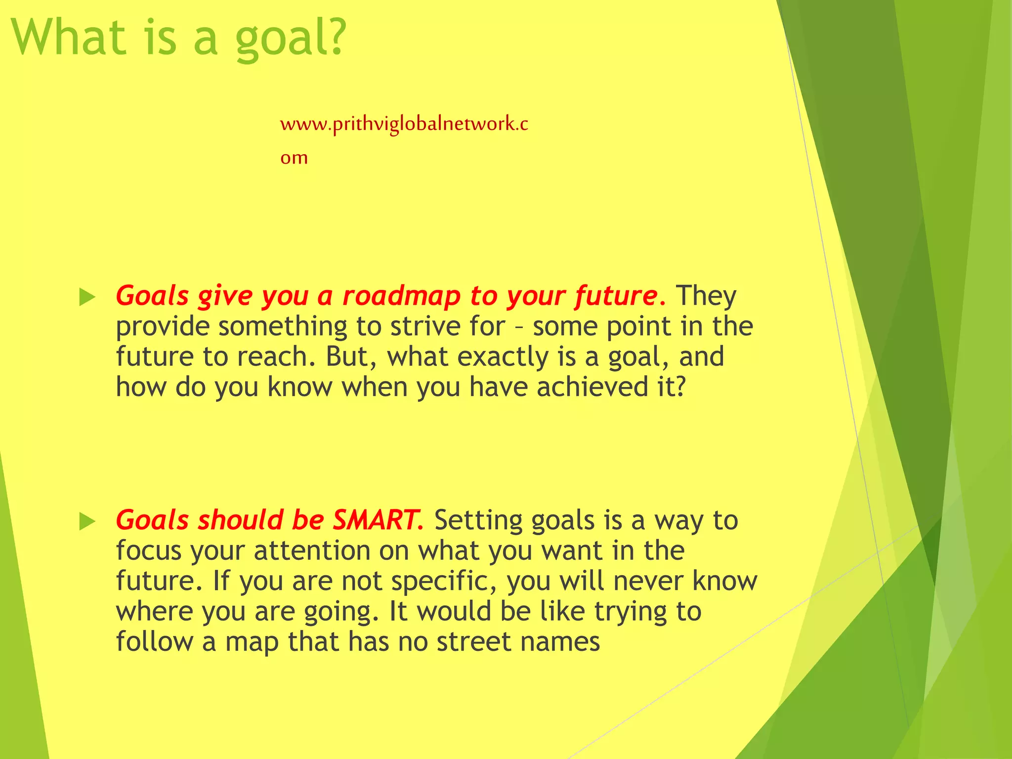 Goal setting ppt | PPTX