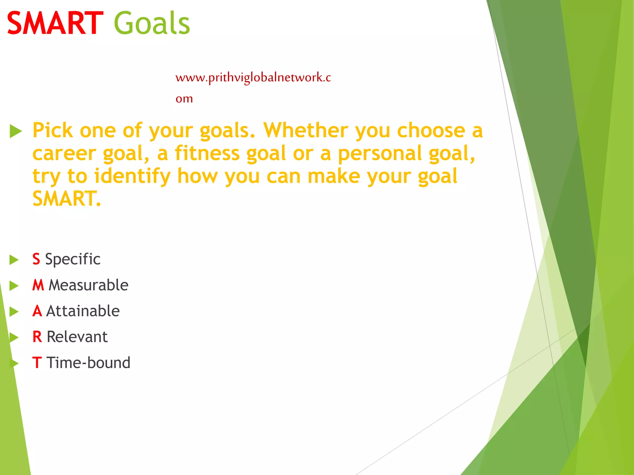 Goal setting ppt | PPTX