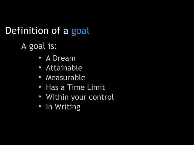 Goal setting presentation | PPT | Soccer | Sports