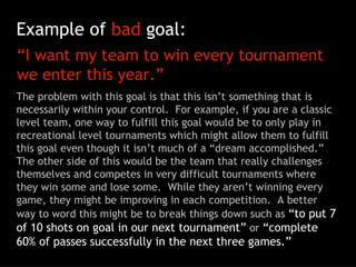 Goal setting presentation | PPT | Soccer | Sports