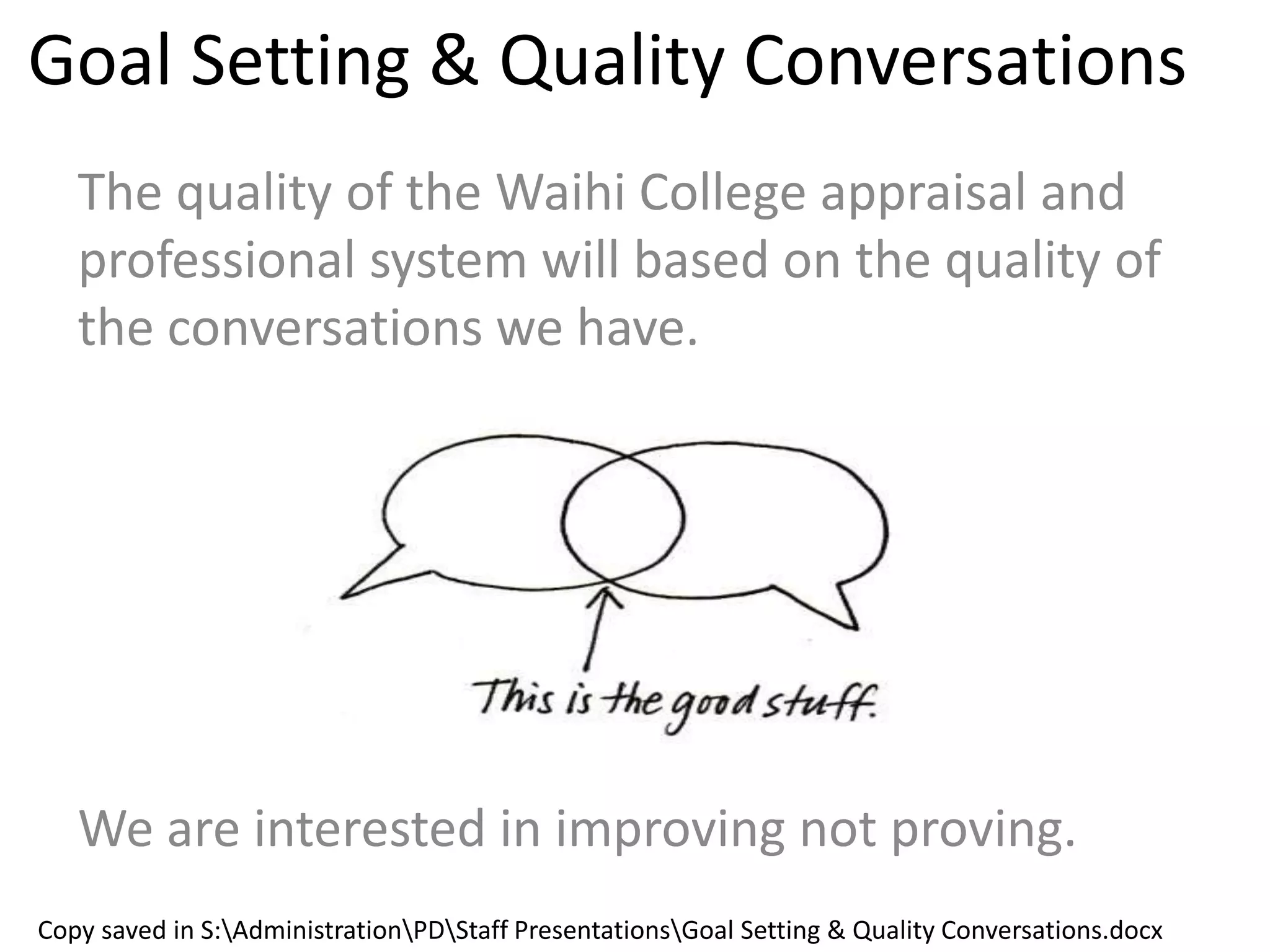 Goal Setting & Quality Conversations | PPTX | Educational Assessment ...