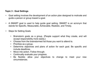 Goal Settings | PPT