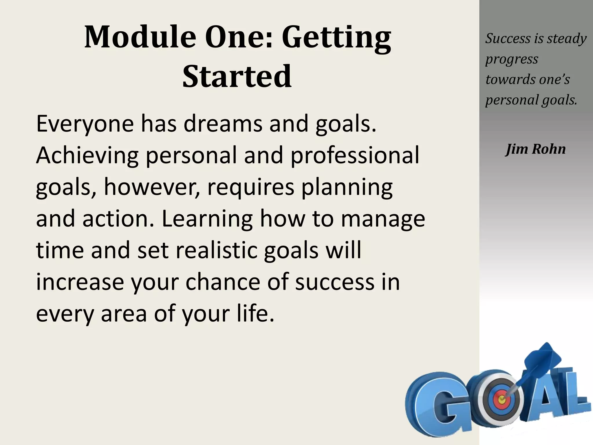 Goal setting slides | PPT