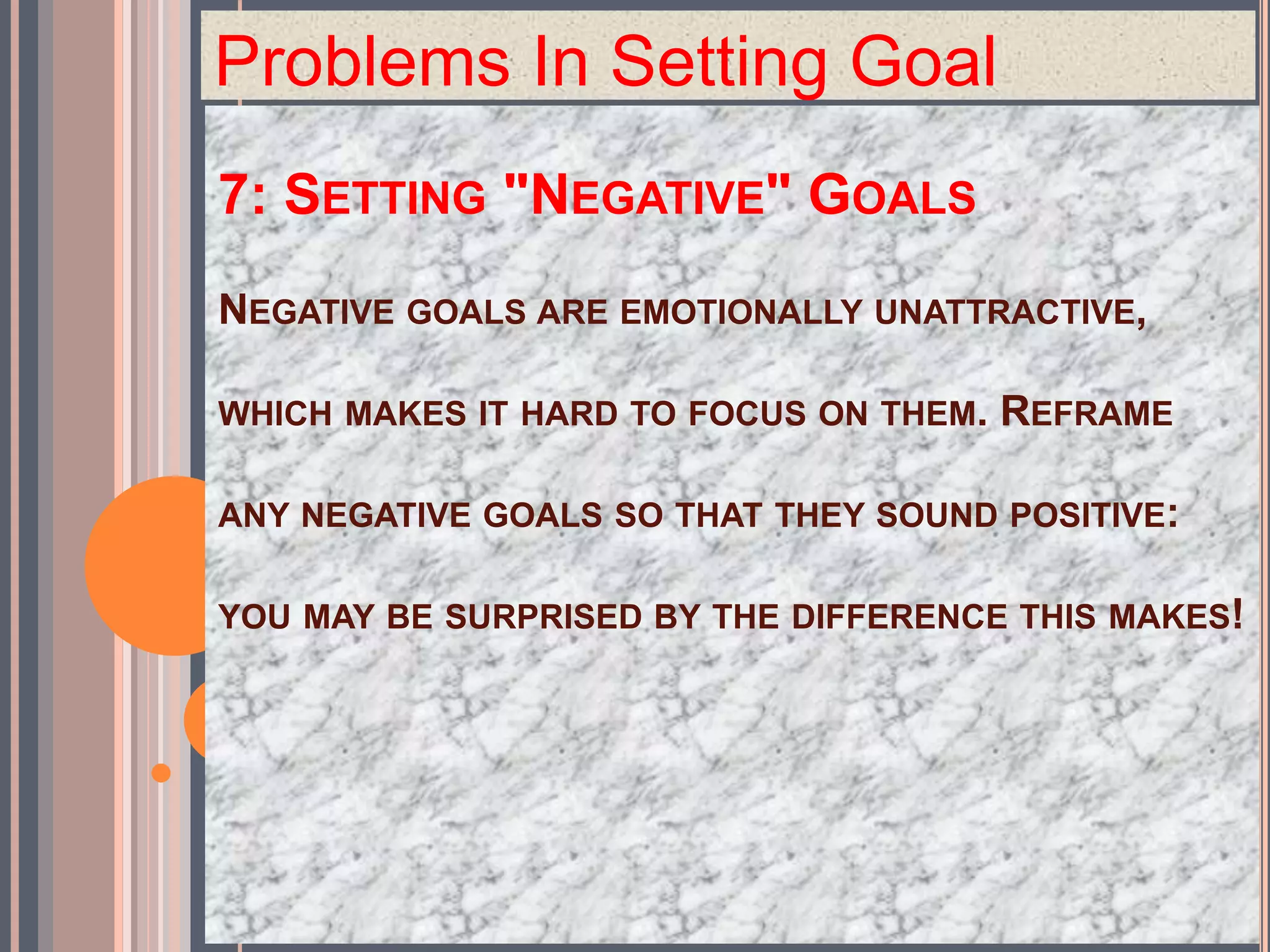 Goal settings problems | PPT