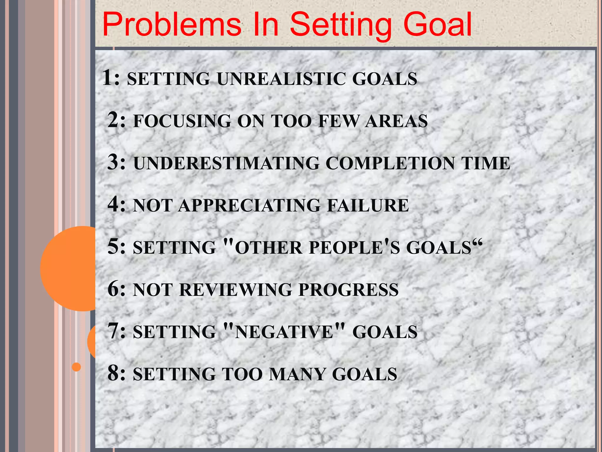 Goal settings problems | PPT
