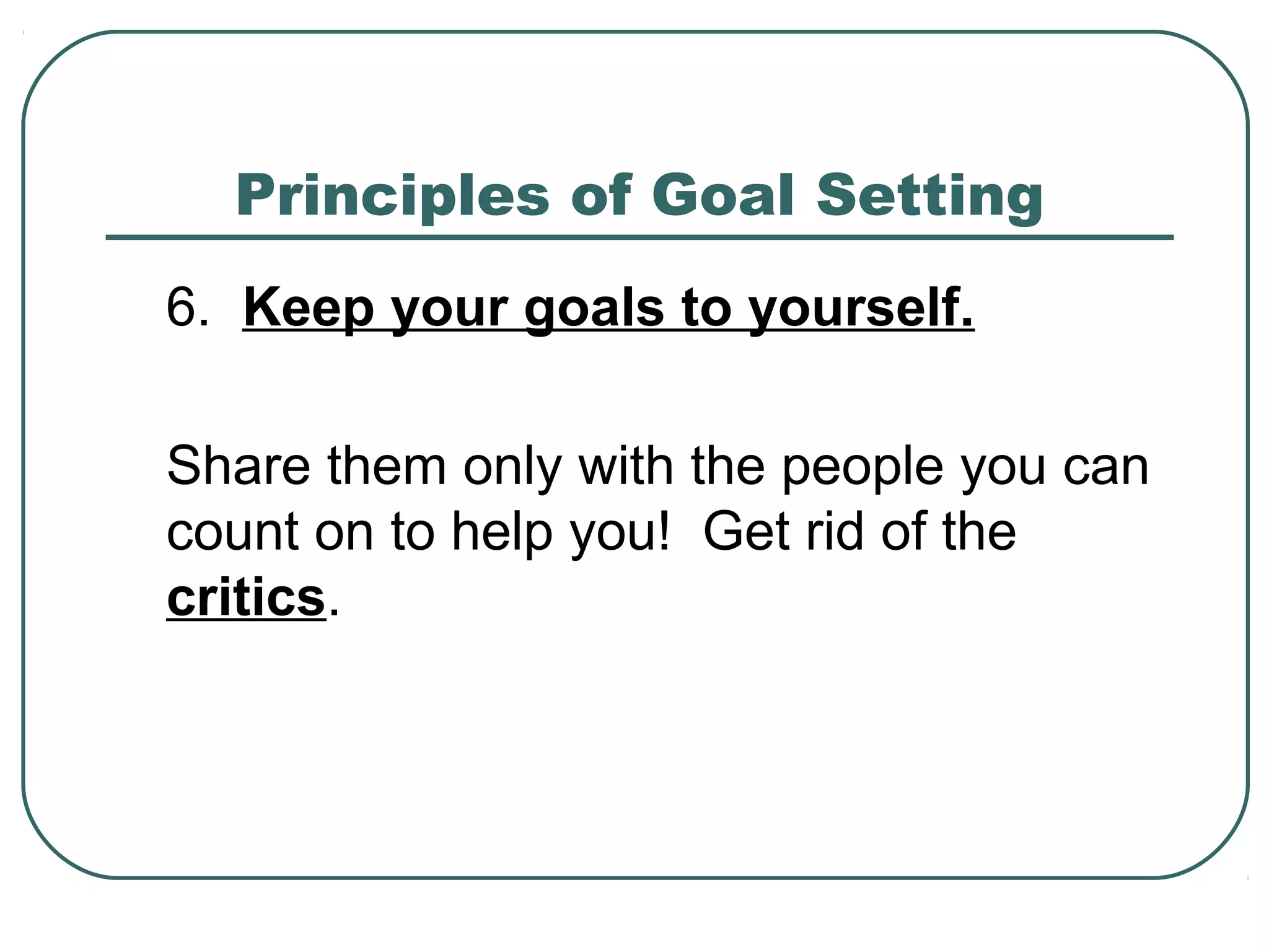 Goal settings suit | PPT