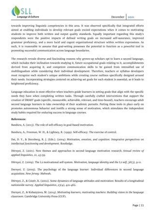 Goal Setting Strategies for Motivation and Writing Skills: A Study ...