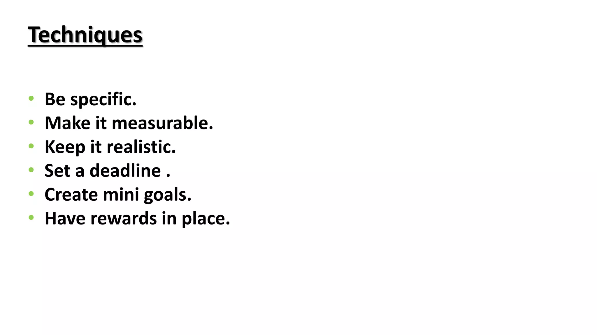 Goal Setting Technique | PPT