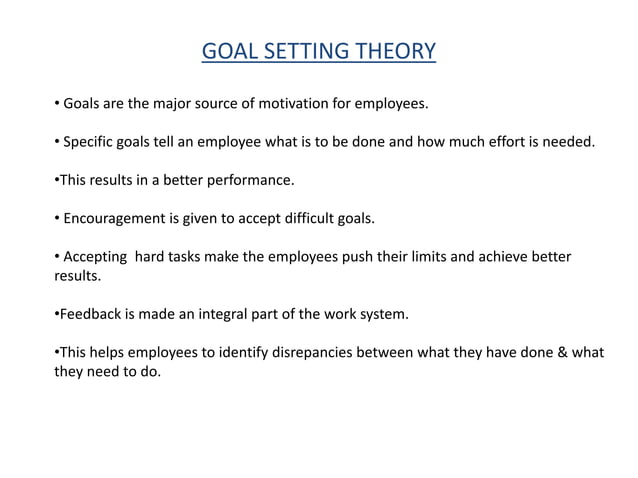 Goal setting theory | PPTX