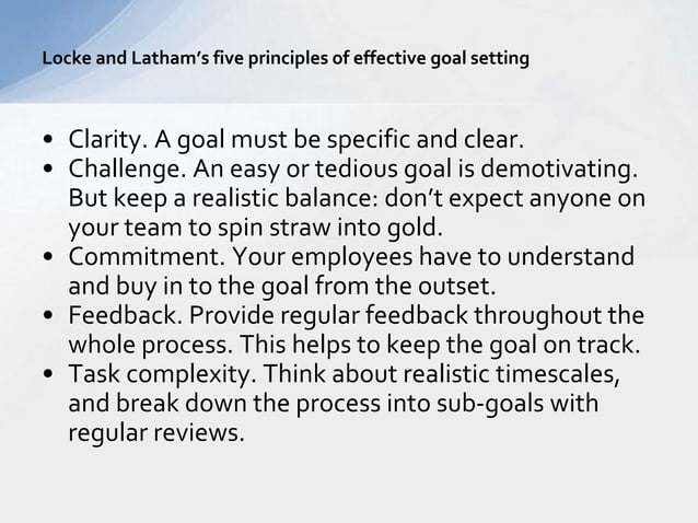 Goal setting theory | PPT