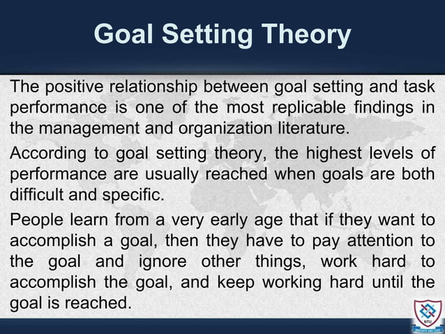 Goal Setting Theory.ppt | Business | Business and Finance