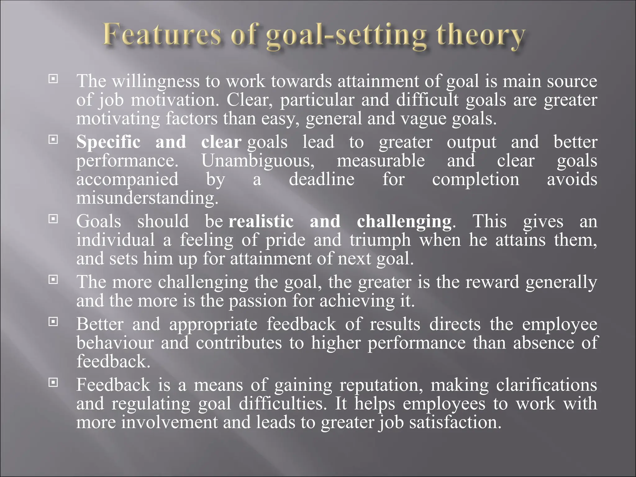 Goal Setting Theory in management for motivation.pptx