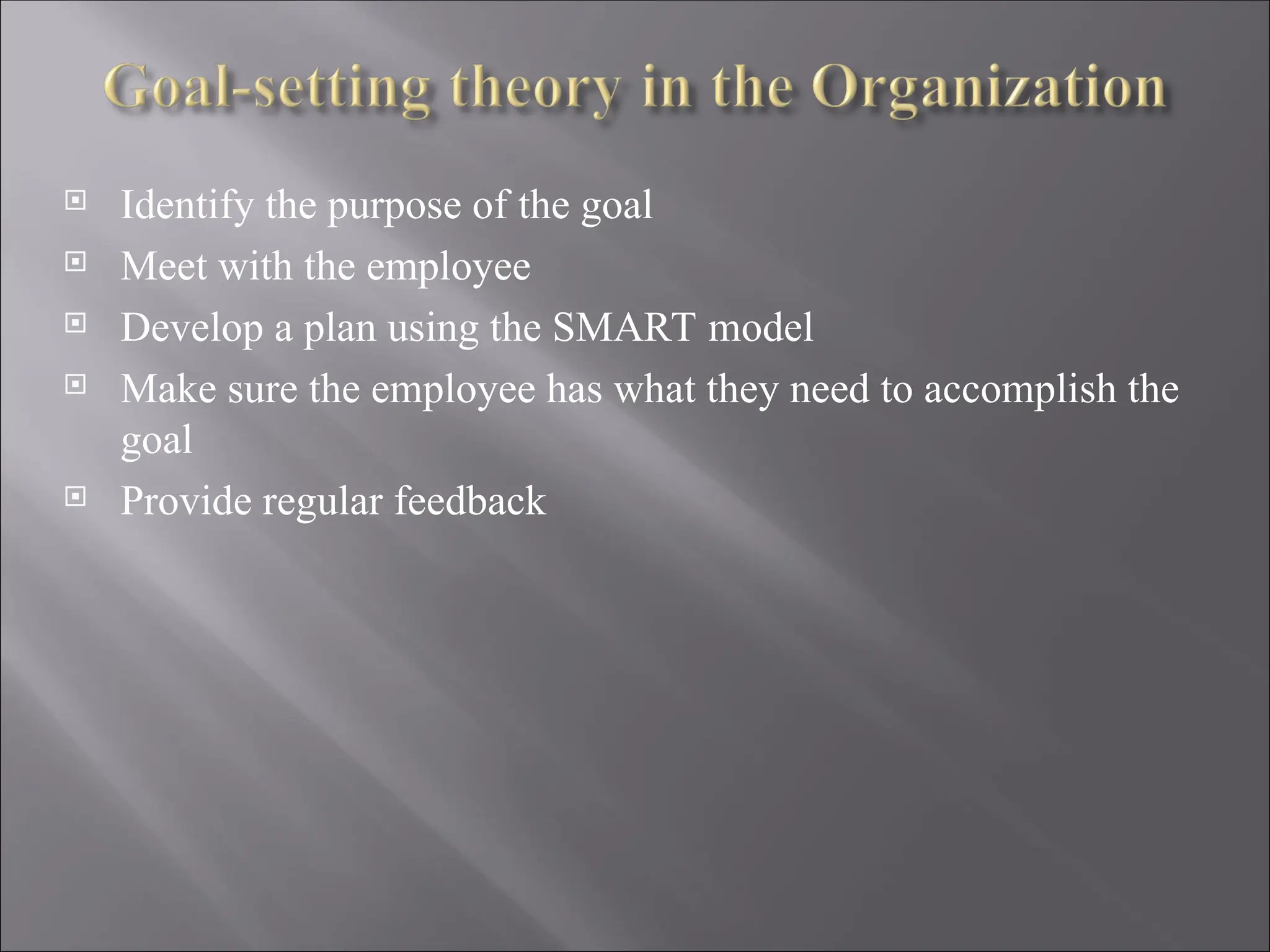 Goal Setting Theory in management for motivation.pptx