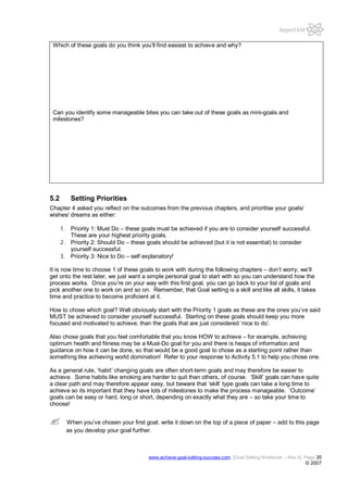 Goal Setting Workbook | PDF