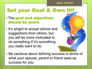 Goal Setting Workshop | PPTX