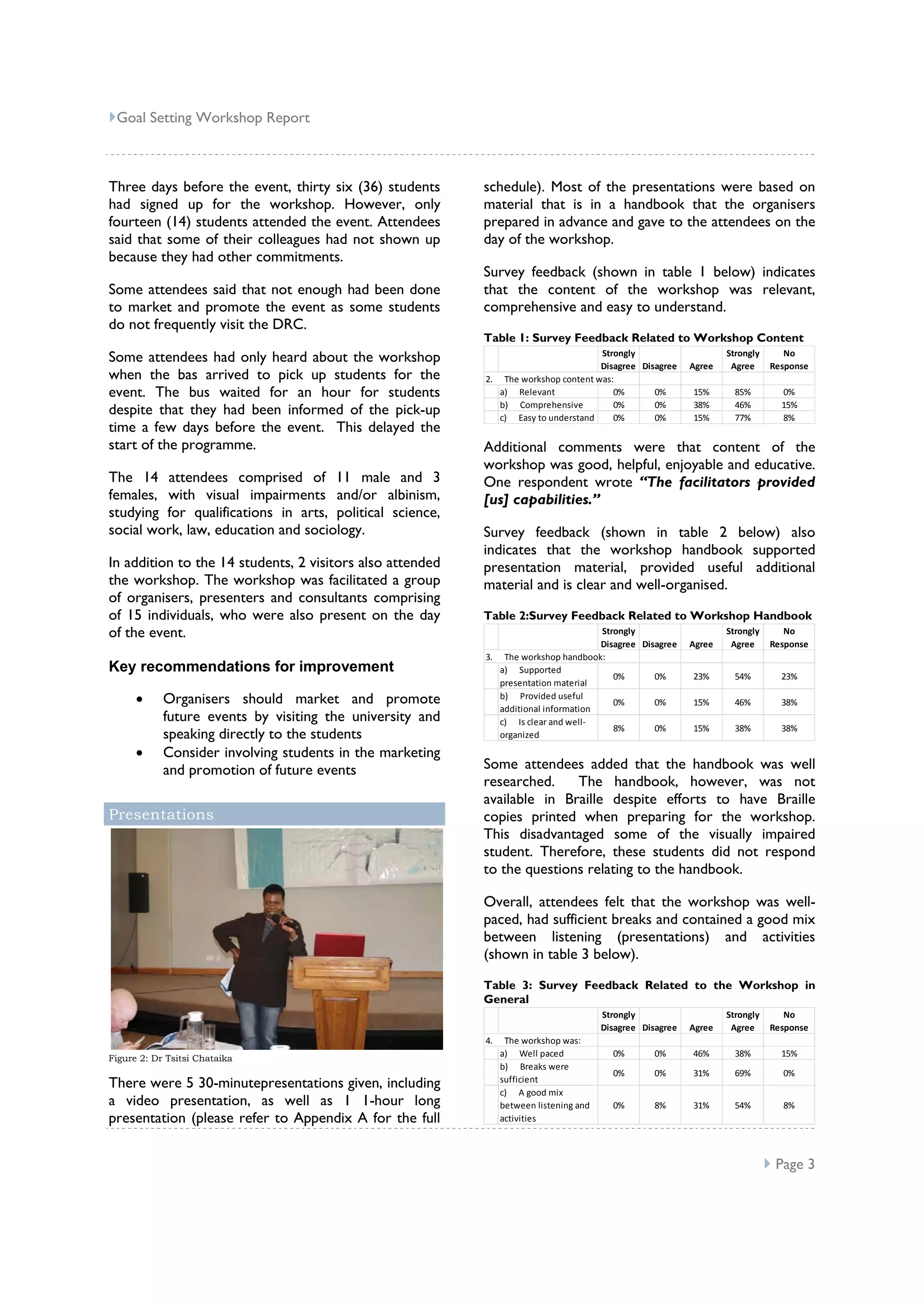Goal setting workshop report | PDF