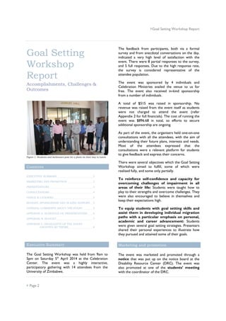 Goal setting workshop report | PDF