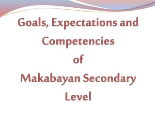 Goals, expectations and competencies | PPTX