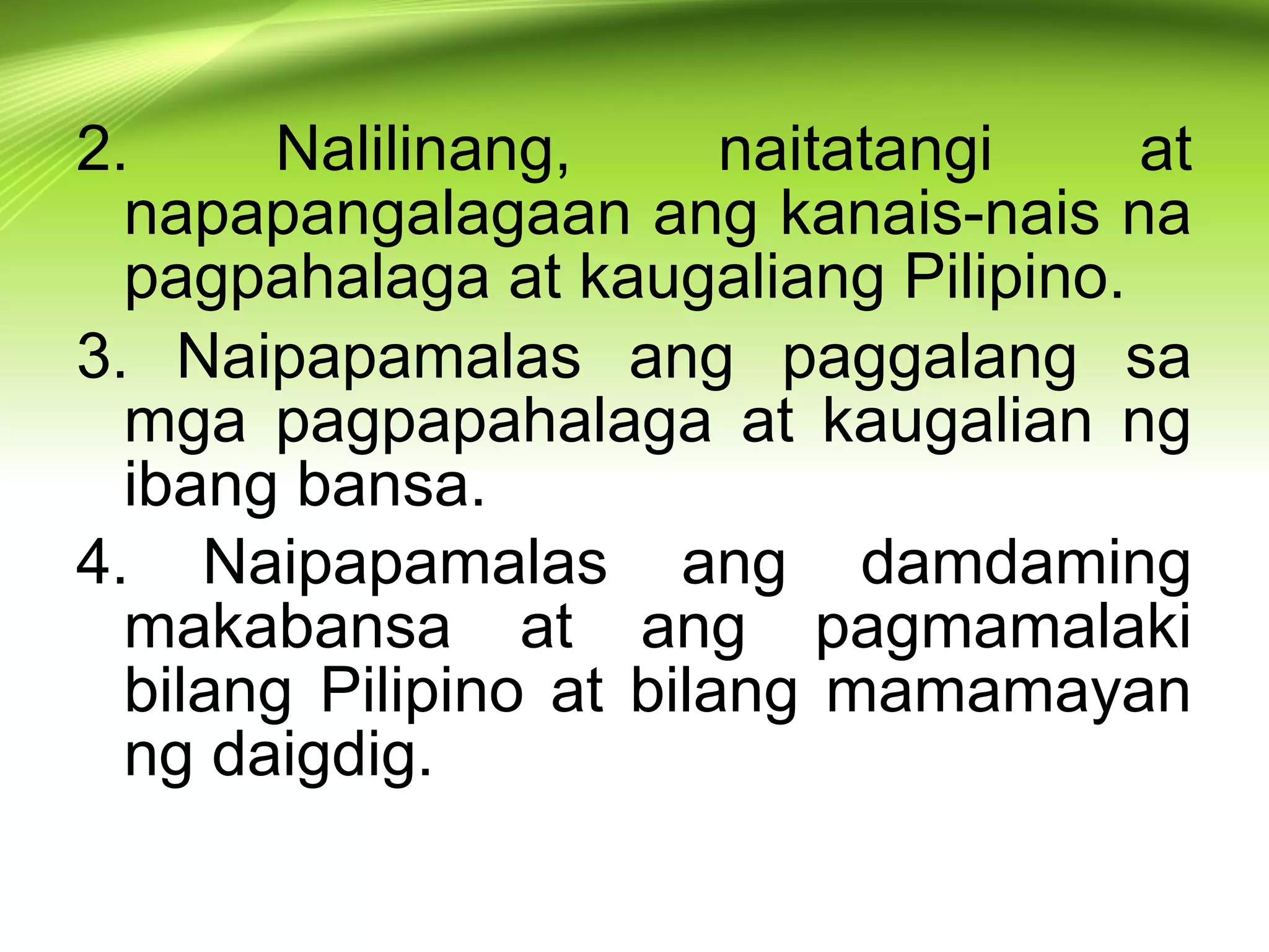 Goals, expectations and competencies of makabayan secondary level | PPT