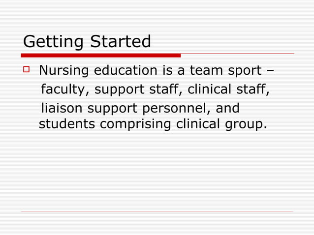 Goals of Clinical Nursing Education | PPT